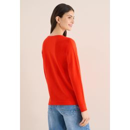 Cecil Damen Strickpullovercherry tomato orange, Gr. M, unifarben, Stoff, 50% Viskose, 28% Polyester, 22% Nylon, Pullover, soft und weich