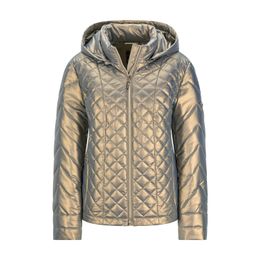 GOLDNER Damen Steppjacke "Metallicjacke mit Kapuze", gold, Gr. 52, Obermaterial: 100% Polyamid PA., Jacken, abnehmbare Kapuze