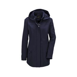 GOLDNER Damen Funktionsjacke "Wasserabweisende Softshelljacke mit Kapuze", blau, Gr. 42, Obermaterial: 100% Polyester PES., Jacken, F&uuml;r jede