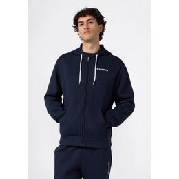 Champion Herren Kapuzensweatjacke "Graphic Full Zip Hoodie", blau, Gr. S, Obermaterial: 55% Baumwolle, 45% Polyester, Sweatjacken, mit Kapuze, aus