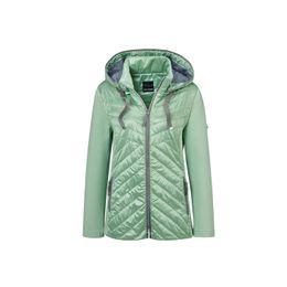 GOLDNER Damen Kurzjacke "Steppjacke mit abnehmbarer Kapuze", gr&uuml;n, Gr. 50, Obermaterial: 60% Polyester PES. 40% Polyamid PA., Jacken, Kontrastfarbige