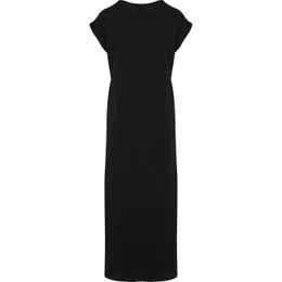 Urban Classics Damen Shirtkleid "Urban Classics Ladies Extended Shoulder Dress", schwarz, Gr. XS, unifarben, 100% Baumwolle, Kleider
