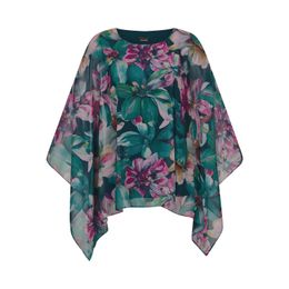 GOLDNER Damen Tunika "Elegantes Blusenshirt, florales Design", gr&uuml;n, Gr. 50, Obermaterial: 100% Polyester PES., Tuniken, Blumenmuster