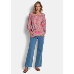 GOLDNER Damen Schlupfbluse "Viskosebluse mit Paisley-Muster", bunt, Gr. 48, Obermaterial: 90% Viskose CV. 10% Polyamid PA., Blusen, B&auml;ndchen am