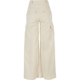 Urban Classics Damen Stoffhose "Urban Classics Damen", beige, Gr. 34, unifarben, 98% Baumwolle, 2% Elasthan, Hosen