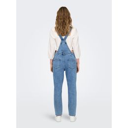 Only Damen Overall "ONLPERCY OVERALL DNM MAE06 NOOS", blau, Gr. XS, unifarben, Denim/Jeans, Obermaterial: 99% Baumwolle, 1% Elasthan, Overalls