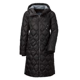 GOLDNER Damen Langmantel "Wintermantel mit Stehkragen und Kapuze", schwarz, Gr. 44, Obermaterial: 100% Polyamid PA., M&auml;ntel, mit seitlichen