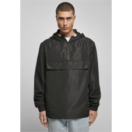 Urban Classics Herren Anorak "Urban Classics Herren Recycled Basic Pull Over Jacket", schwarz, Gr. M, unifarben, 63% Polyester, 37% Polyester, Jacken