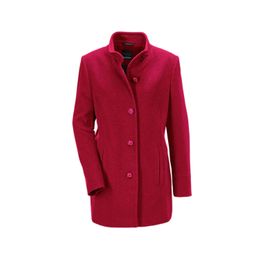 GOLDNER Damen Wolljacke "Eleganter Wintermantel mit Stehkragen", rot, Gr. 40, Obermaterial: 60% Wolle WO. 25% Polyester PES. 10% Polyamid PA. 5%