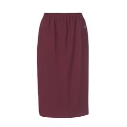 GOLDNER Damen Midirock "Reiserock mit Rundumdehnbund", rot, Gr. 50, Obermaterial: 100% Polyester PES., R&ouml;cke, Ohne