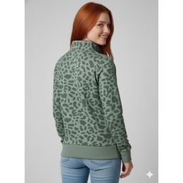 Ragwear Damen Sweatjacke "RYLIE PRINT ZIP O", gr&uuml;n, Gr. XXL, bedruckt, gemustert, Sweatware, Obermaterial: 65% Baumwolle, 35% Polyester, Sweatjacken,