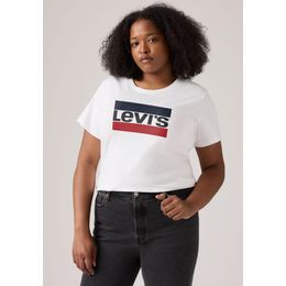 LEVI'S&reg; PLUS LEVI'S PLUS Damen T-Shirt "LSE_ PL PERFECT TEE"wei&szlig;, Gr. XL, bedruckt, Single Jersey, Obermaterial: 100% Baumwolle, Shirts, mit Logo Print