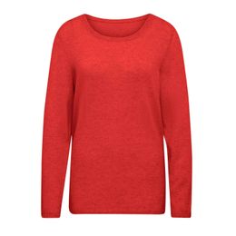 GOLDNER Damen Strickpullover "Kurzgr&ouml;&szlig;e Feinstrickshirt mit U-Boot-Ausschnitt", orange, Gr. 23, Obermaterial: 100% Kaschmir WS., Pullover,