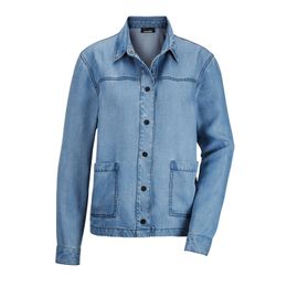 GOLDNER Damen Kurzjacke "Denim-Jacke in Blau mit aufgesetzten Taschen", blau, Gr. 44, Obermaterial: 100% Lyocell CLY., Jacken, Gro&szlig;e aufgesetzte