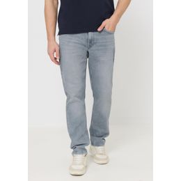 Street One MEN Herren Regular-fit-Jeanslight grau random wash, Gr. 30, unifarben, Jeans, 81% Baumwolle, 18% Polyester, 1% Elasthan, Jeans, Middle