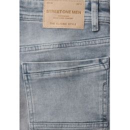 Regular-fit-Jeans Street One MEN, Herren, Gr. 30, L&auml;nge 30, light grau random wash, Jeans, 81% Baumwolle, 18% Polyester, 1% Elasthan, unifarben, lang, Jeans, Middle Waist