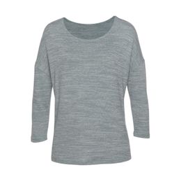 Vivance Damen 3/4-Arm-Shirt "mit modischer Melange-Struktur", gr&uuml;n, Gr. 36, meliert, Jersey, Obermaterial: 55% Polyester, 42% Viskose, 3% Elasthan,