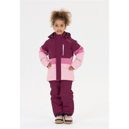 ZIGZAG Jungen Skijacke "Taylora", pink, Gr. 116, mehrfarbig, 90% Polyester, 10% Elasthan, Jacken, mit wind- und wasserdichter TPU-Membran