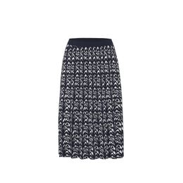 GOLDNER Damen Strickrock "Kurzgr&ouml;&szlig;e Gestrickter Plisseerock, Grafik-Muster", schwarz, Gr. 20, Obermaterial: 55% Baumwolle CO. 45% Viskose CV., R&ouml;cke,