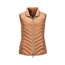 GOLDNER Damen Kurzweste "Kurzgr&ouml;&szlig;e Figurschmeichelnde Weste mit leichter Wattierung", braun, Gr. 22, Obermaterial: 100% Polyamid PA., Westen, Leichte