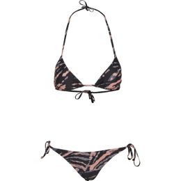 Urban Classics Damen B&uuml;gel-Bikini "Urban Classics Damen Ladies Tie Dye Bikini"schwarzshadow, pink, Gr. XXL, 85% Polyester, 15% Elasthan, Bikini-Sets