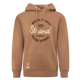 Zwillingsherz Damen Hoodie ""Meine Heimat""mittelbraun, Gr. L, Sweatware, Obermaterial: 50% Baumwolle, 50% Polyester, Sweatshirts, mit aufgesticktem