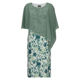 GOLDNER Damen Abendkleid "Kurzgr&ouml;&szlig;e Cocktailkleid mit Chiffon&uuml;berwurf", wei&szlig;, Gr. 19, Obermaterial: 92% Polyester PES. 8% Elasthan EL., Kleider,