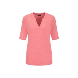 GOLDNER Damen Kurzarmshirt "Jerseyshirt mit Blende", rot, Gr. 44, Obermaterial: 95% Viskose CV. 5% Elasthan EL., Shirts