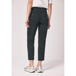 Street One Damen Cargohose, grau, Gr. 40, unifarben, Stoff, 60% Lyocell, 37% Baumwolle, 3% Elasthan, Hosen, im Cargo-Style