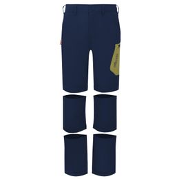 Trollkids Jungen Zip-off-Hose "Kids Preikestolen Double Zip-Off Pants", blau, Gr. 140, Web, Obermaterial: 90% Polyamid, 10% Elasthan. Futter: 100%
