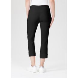 Stehmann Damen 3/4-Hose "Ina", schwarz, Gr. 38, unifarben, Web, Obermaterial: 65% Viskose, 30% Polyamid, 5% Elasthan, Hosen, 3/4-L&auml;nge mit Stretch