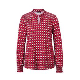 GOLDNER Damen Langarmbluse "Kurzgr&ouml;&szlig;e Jerseybluse mit modischen Smok-Details", rosa, Gr. 23, Obermaterial: 95% Viskose CV. 5% Elasthan EL., Blusen,