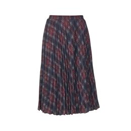 GOLDNER Damen Sommerrock "Kurzgr&ouml;&szlig;e Eleganter Karorock mit Schlupfbund", blau, Gr. 22, Obermaterial: 98% Polyester PES. 2% Elasthan EL., R&ouml;cke, Ohne