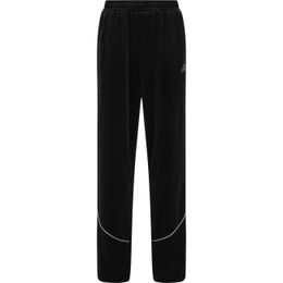 Jogginghose Karl Kani "Karl Kani Kani Varsity Velours Trackpants", Herren, Gr. S, US-Gr&ouml;&szlig;en, schwarz (schwarz, wei&szlig;), 93% Polyester, 7% Elasthan, normal, Hosen Jogginghose