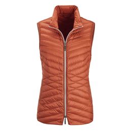 GOLDNER Damen Kurzweste "Kurzgr&ouml;&szlig;e Taillierte Daunenweste, leicht gef&uuml;ttert", orange, Modisch, Gr. 21, Obermaterial: 100% Polyamid PA., Westen, Mit