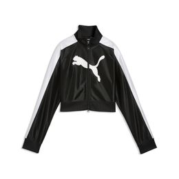Trainingsjacke Puma "FUTURE.Puma.ARCHIVE T7 Cropped Trainingsjacke Damen", Damen, Gr. L, schwarz, Obermaterial: 100% Polyester. Rippe: 2% Elasthan, 98% Polyester, Jacken Trainingsjacke