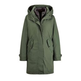 GOLDNER Damen Funktionsjacke "Kurzgr&ouml;&szlig;e Kapuzenjacke mit 3-in-1-Funktion", gr&uuml;n, Gr. 20, Obermaterial: 100% Polyester PES., Jacken, Jacke mit