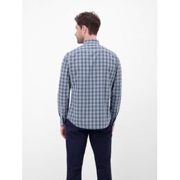 Lerros Herren Langarmhemd "Karohemd mit Button-Down-Kragen", blau, Gr. XL, 100% Baumwolle, Hemden