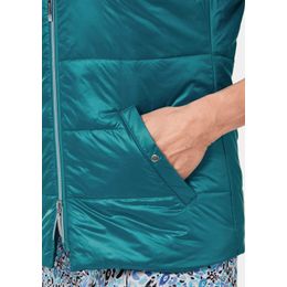 GOLDNER Damen Kurzweste "Kurzgr&ouml;&szlig;e Leichte Steppweste mit Stehkragen", blau, Gr. 21, Obermaterial: 100% Polyamid PA., Westen, Ohne