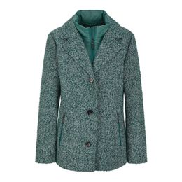 GOLDNER Damen Kurzjacke "Kurzgr&ouml;&szlig;e Moderne Wolljacke mit Steppeinsatz", wei&szlig;, Gr. 19, Obermaterial: 90% Polyester PES. 10% Wolle mw., Jacken, Mit