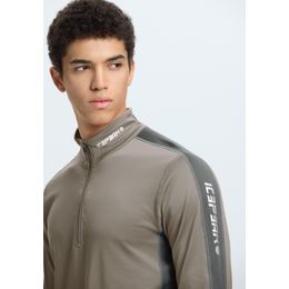 Icepeak Herren Funktionsshirt "Icepeak FLEMINTON", beige, Gr. XXXL, Jersey, Obermaterial: 92% Polyester, 8% Elasthan, Shirts, mit Stehkragen,