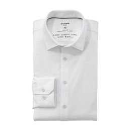 OLYMP Herren Businesshemd "No. Six 24/Seven super slim", wei&szlig;, Gr. 43, Web, Obermaterial: 92% Baumwolle, 8% Elasthan, Hemden, in bequemer