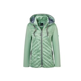 GOLDNER Damen Kurzjacke "Kurzgr&ouml;&szlig;e Steppjacke mit abnehmbarer Kapuze", gr&uuml;n, Gr. 19, Obermaterial: 60% Polyester PES. 40% Polyamid PA., Jacken,
