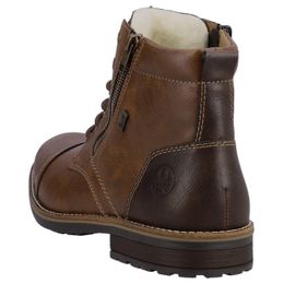 Rieker Herren Winterstiefelette, Gr. 41, braun, Lederimitat, Schuhe, Schn&uuml;rboots, Winterboots in schmaler Form