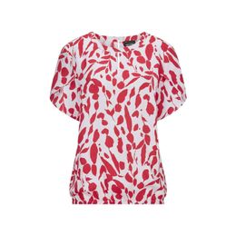 GOLDNER Damen Satinbluse "Viskosebluse mit Tulpen&auml;rmeln", rot, Gr. 48, Obermaterial: 100% Viskose CV., Blusen, Two in One