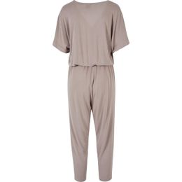 Urban Classics Damen Jumpsuit "Urban Classics Damen Ladies Modal Jumpsuit", beige, Gr. XS, unifarben, 77% Modal, 23% Polyester, Overalls