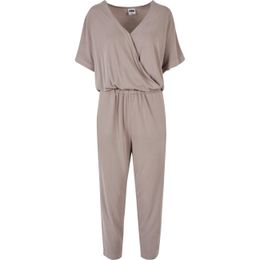 Urban Classics Damen Jumpsuit "Urban Classics Damen Ladies Modal Jumpsuit", beige, Gr. 4XL, unifarben, 77% Modal, 23% Polyester, Overalls