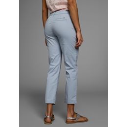 DELMAO Damen 7/8-Hoseblau, grau, Gr. 36, unifarben, Web, Obermaterial: 98% Baumwolle, 2% Elasthan, Hosen, mit funktionalen Eingriff- & Ziertaschen