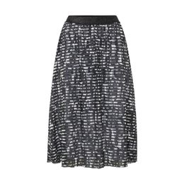GOLDNER Damen A-Linien-Rock "Weiter Druckrock mit Rundumgummibund", schwarz, Gr. 40, Obermaterial: 100% Polyester PES., R&ouml;cke, Ohne