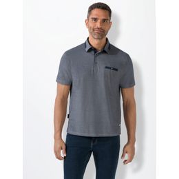 Marco Donati Herren Poloshirt "Kurzarm-Poloshirt", blau, Gr. 44, unifarben, 50% Baumwolle, 50% Polyester, Shirts